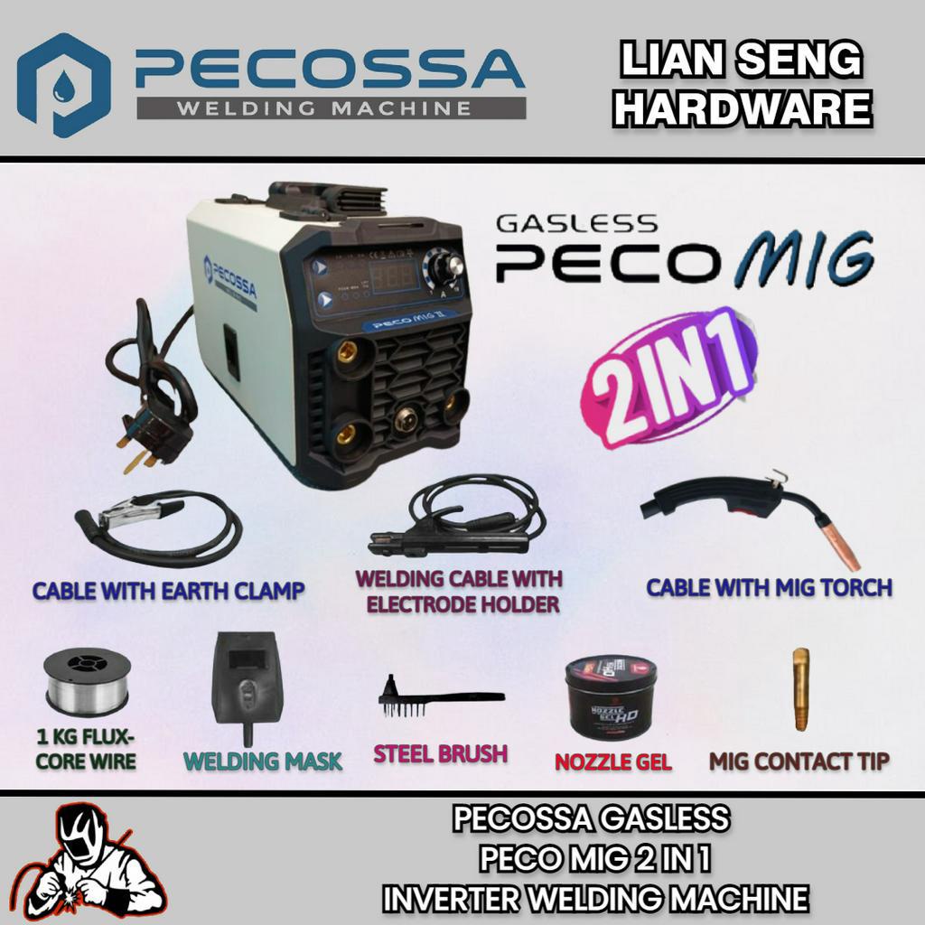 PECOSSA GASLESS PECO MIG 2 IN 1 INVERTER WELDING MACHINE | Shopee Malaysia