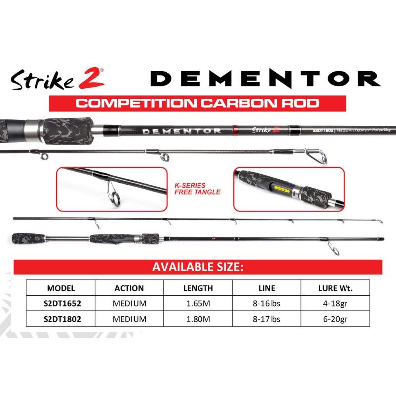 2nd DEMENTOR Strike Rod 165cm | 180cm | Spinning rood | | Shopee Malaysia