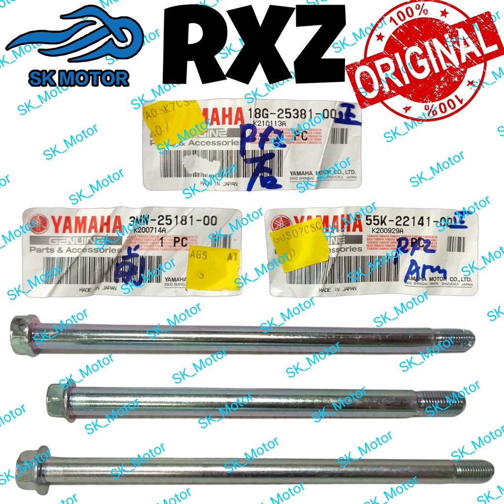 Yamaha RXZ (JAPAN) Original Shaft Wheel Axle Front Rear Pivot Shaft ...