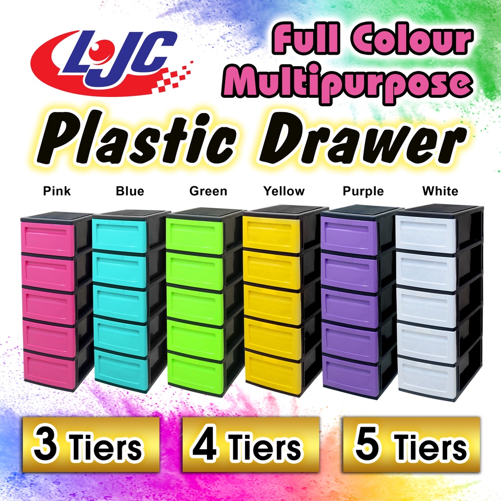 3 tier 4 tier 5 tier - Almari Plastik / Laci Plastic / Plastic Drawer ...