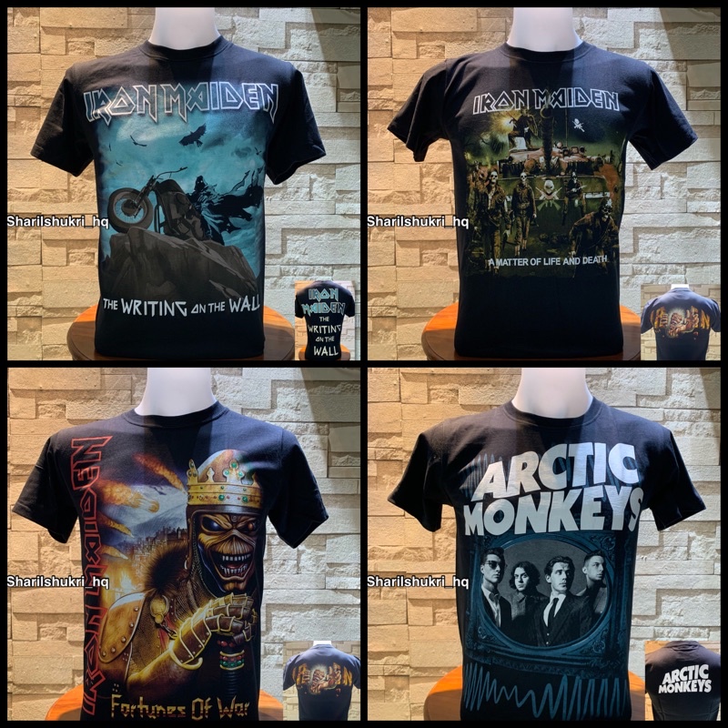 Baju Band rock yeah terpadu 🔥Iron Maiden,Arctic Monkey🔥 | Shopee Malaysia
