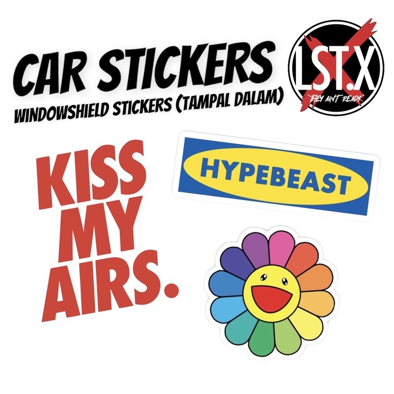 HYPE CAR STICKERS (TAMPAL DALAM) | Shopee Malaysia