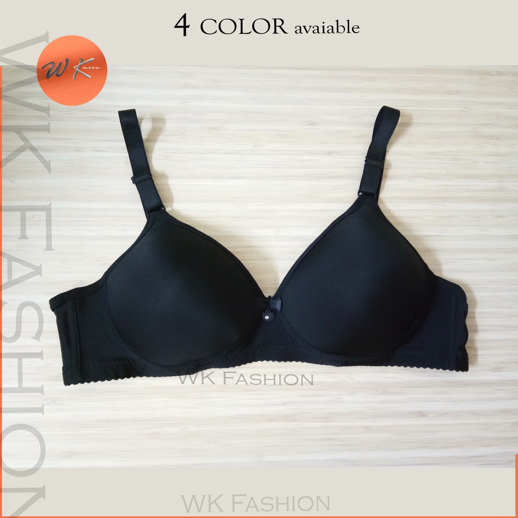 WK Women Everyday Bra Basic Bra Smooth No Wire Bra 4 Color B Cup bra ...