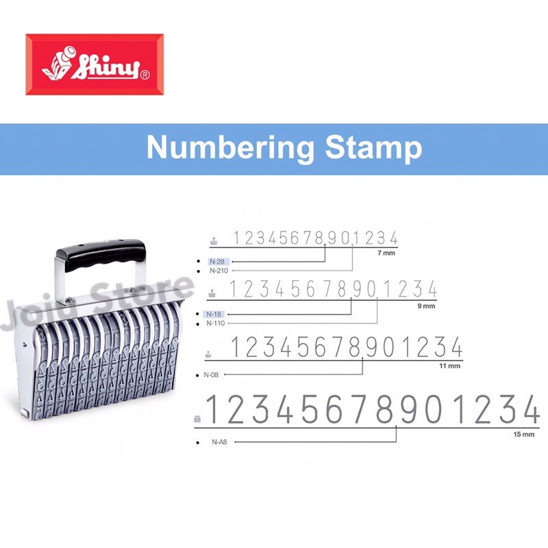 Shiny （7mm / 9mm / 11mm / 15mm / 18mm）Numbering / Dater Machine ...