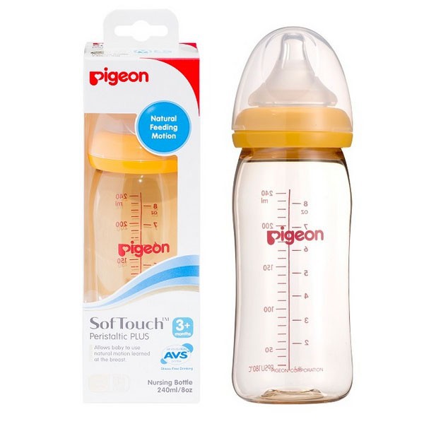 Pigeon SofTouch Peristaltic PLUS Wide Neck PPSU Bottle - 240ML / 8oz | Shopee Malaysia