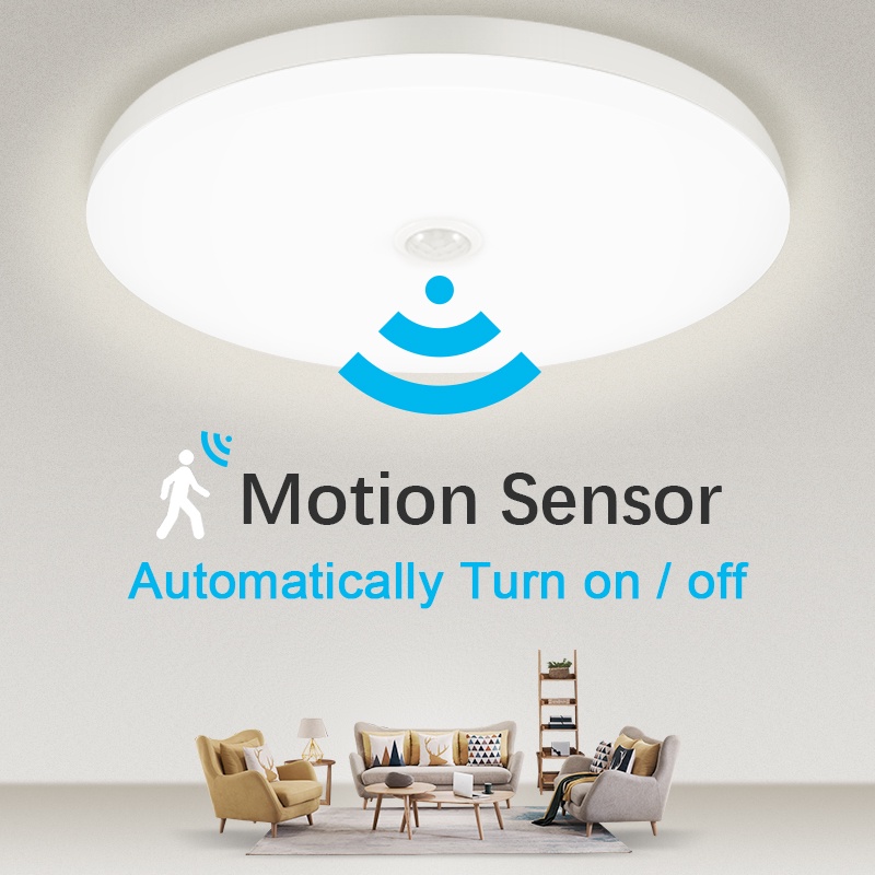 Motion Sensor Led Ceiling Light Modern 15W 20W 30W Round Ceiling Lamp ...