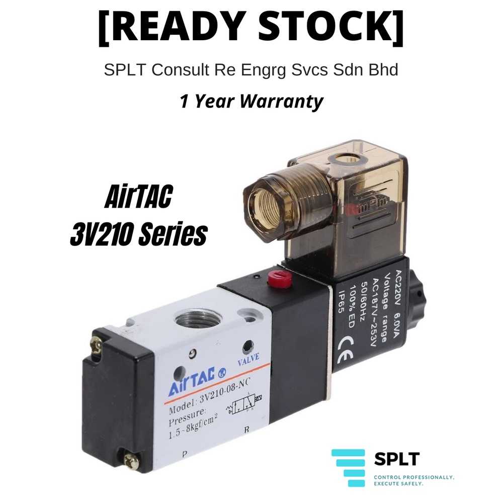 Original AirTAC 3V210-08-NC 3/2 way Solenoid Valve | Shopee Malaysia