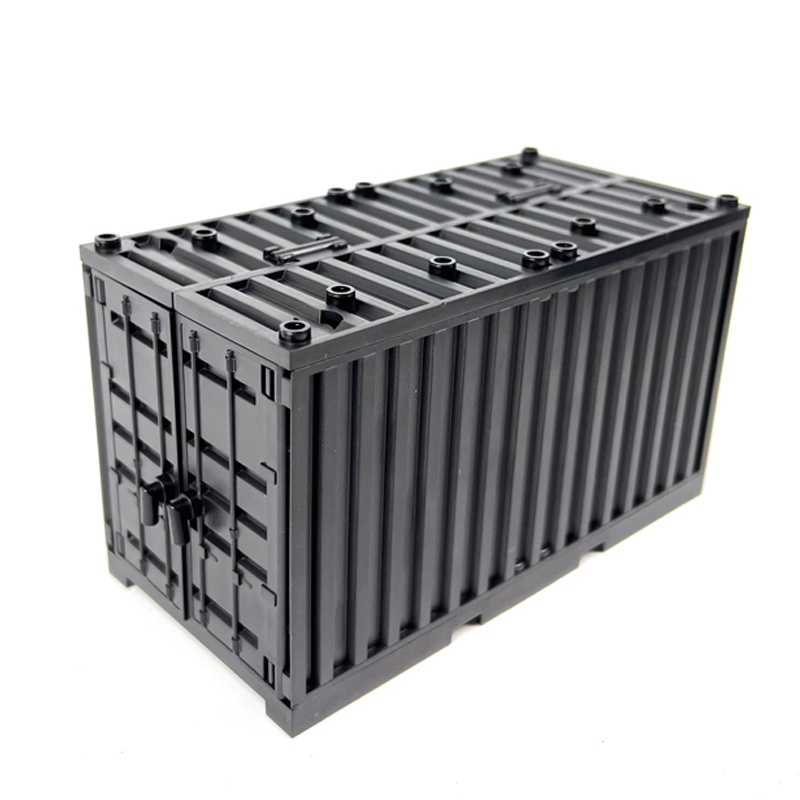 Black Military container cargo box model building blocks assembled ...