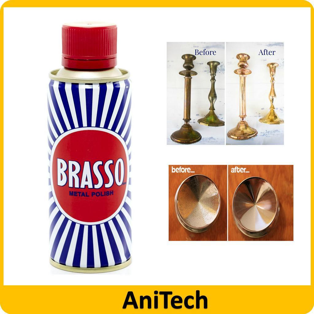 [100% ORIGINAL] BRASSO - 200ml Liquid Metal Brass Copper Chrome Polish ...