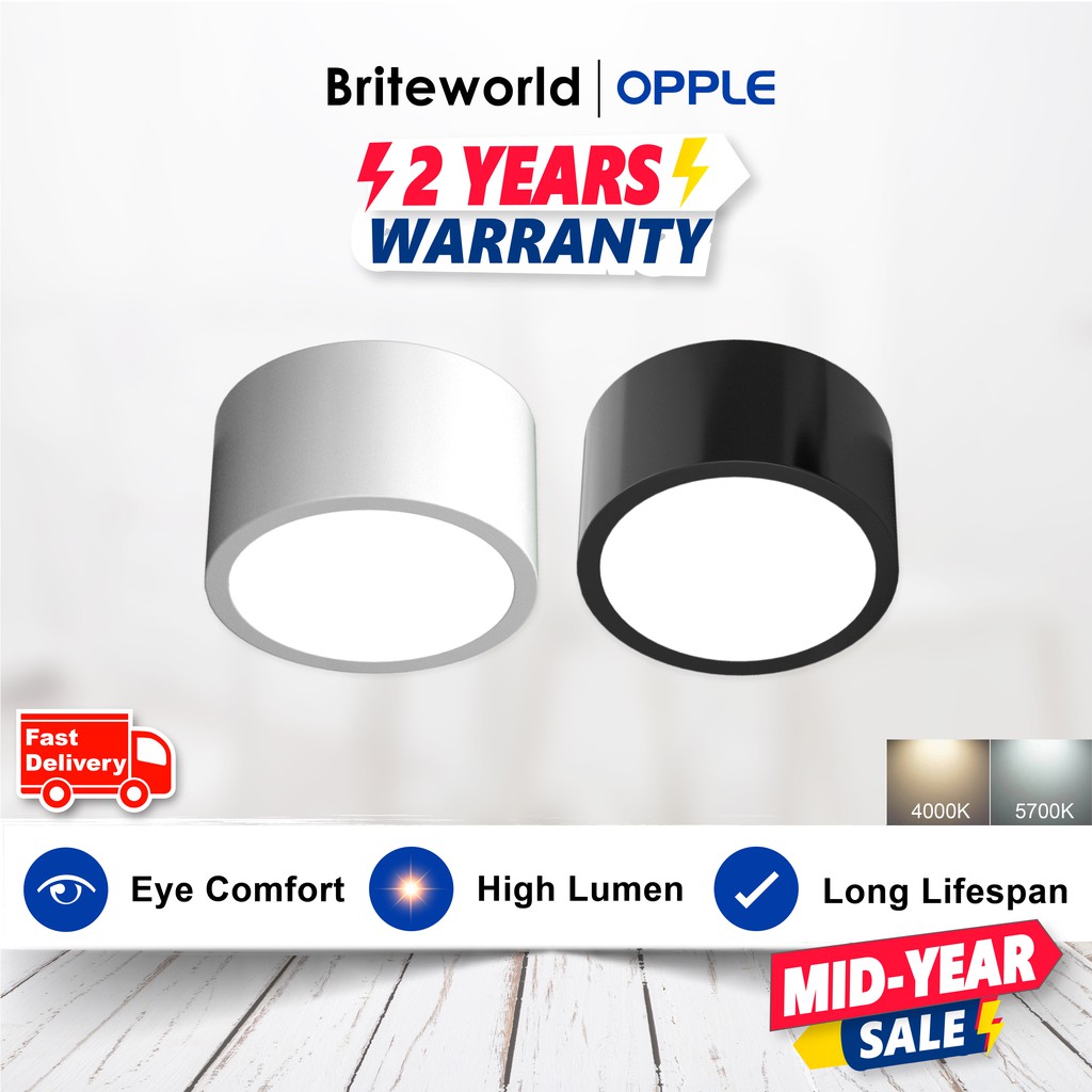 Opple LED Surface Downlight 3.5" 5W / 7W Surface Mounted Downlight ...