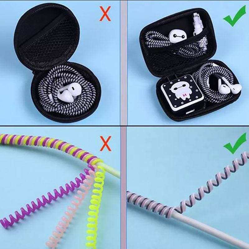 Universal Silicone Cable Holder Sticker Winder Organizer For Iphone ...