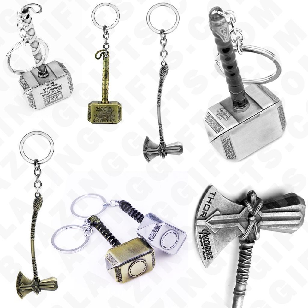⭐🇲🇾READY STOCK🇲🇾⭐Thor Keychains Series Marvel MetalAlloy Hammer Axe ...