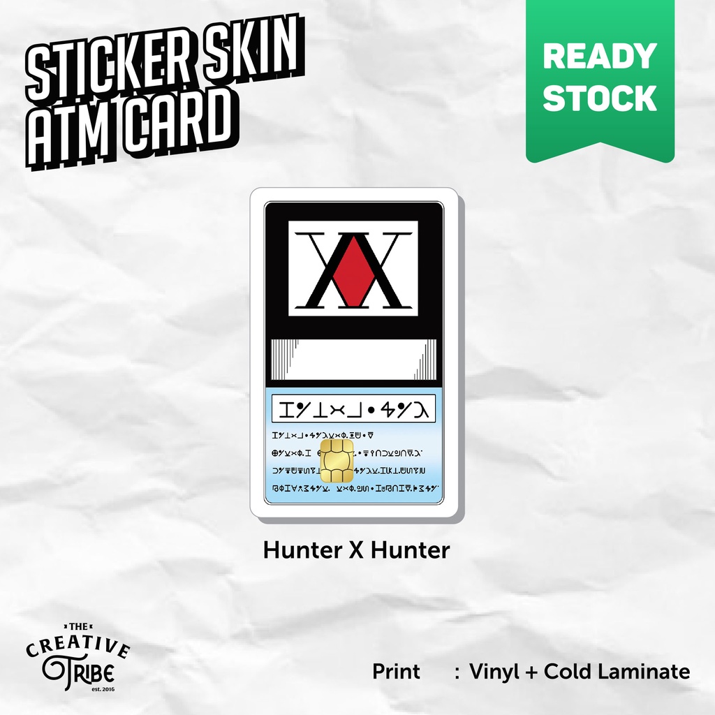 Hunter X Hunter License Skin Card Sticker for ATM / Etoll / RFID ...