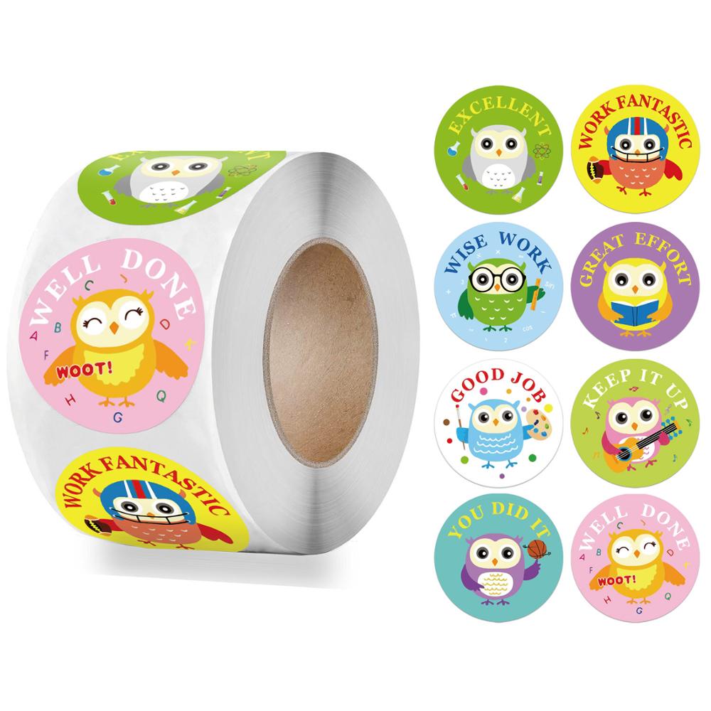 500pcs/roll Cute Animals Reward Stickers For Teachers Students for Kids ...