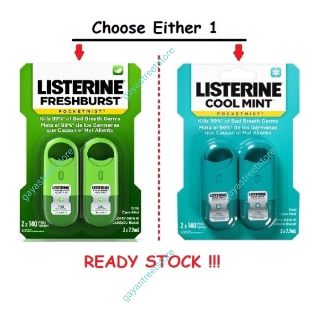 Listerine Pocketmist, Oral Care Fresh Breath Spray, Pocketmist-Cool ...