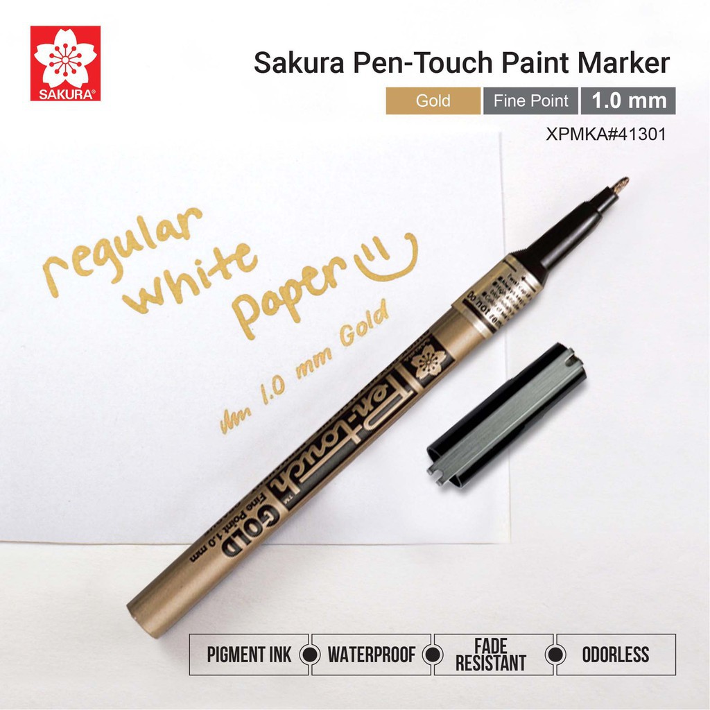 Sakura Pen-touch Fine Point (Gold) | Shopee Malaysia