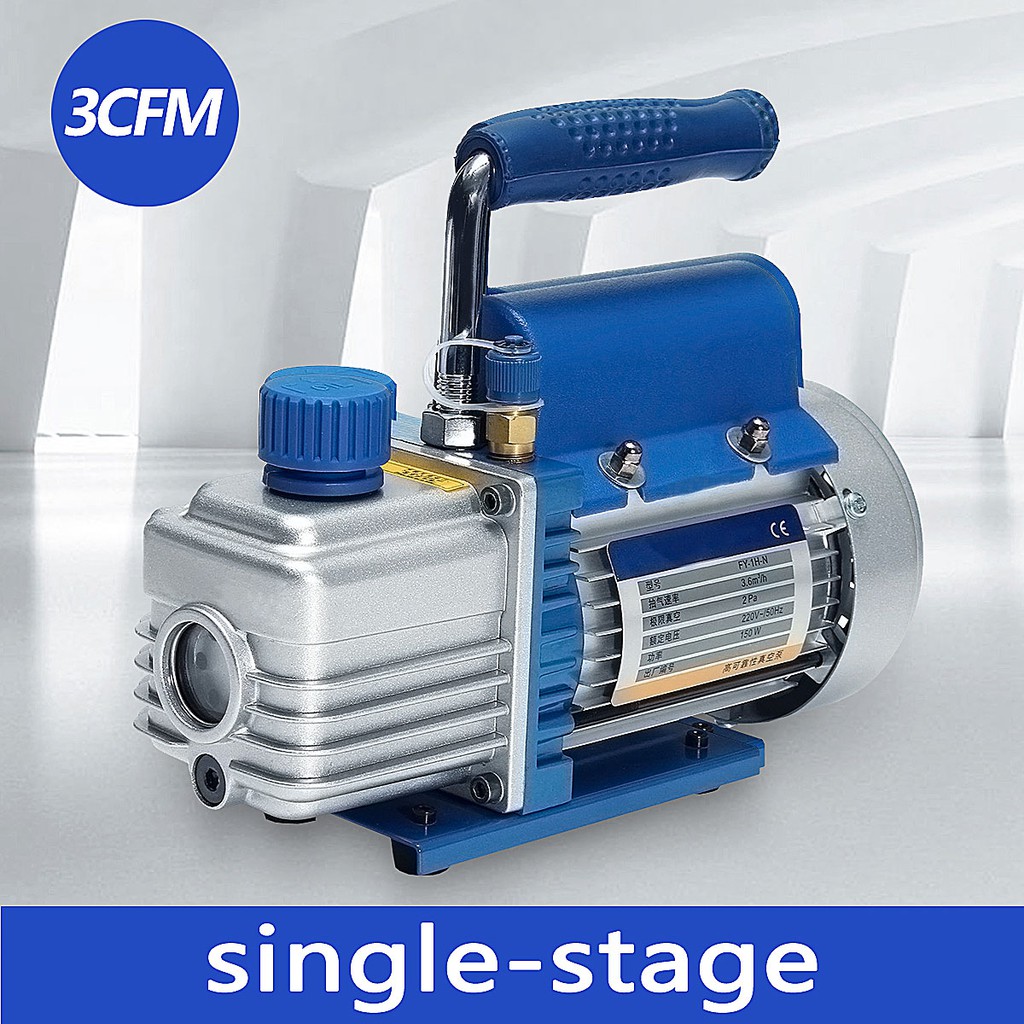 1L 3CFM 150W 2Pa Rotary Mini Vane Vacuum Pump For HVAC AC R134a Air ...