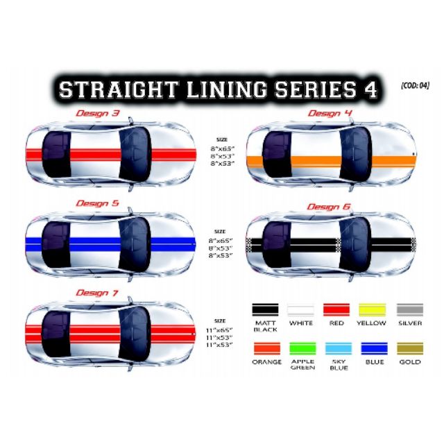 STRAIGHT LINING STICKER | Shopee Malaysia