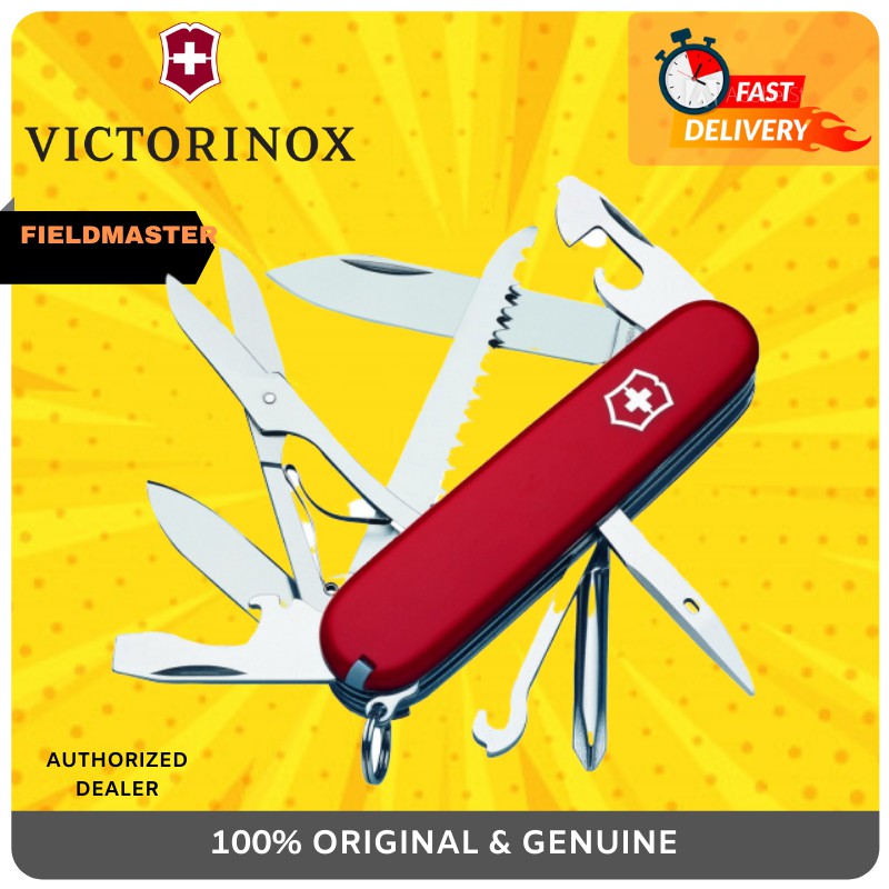 🔥100% ORIGINAL🔥 Victorinox Fieldmaster Red Multitool - 1.4713 | Shopee ...