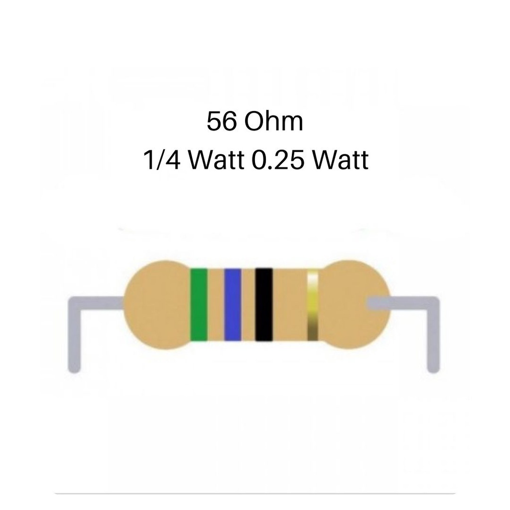 56 ohm 0.25w 1/4W resistor (5% tolerance) (10pcs/ pack) | Shopee Malaysia