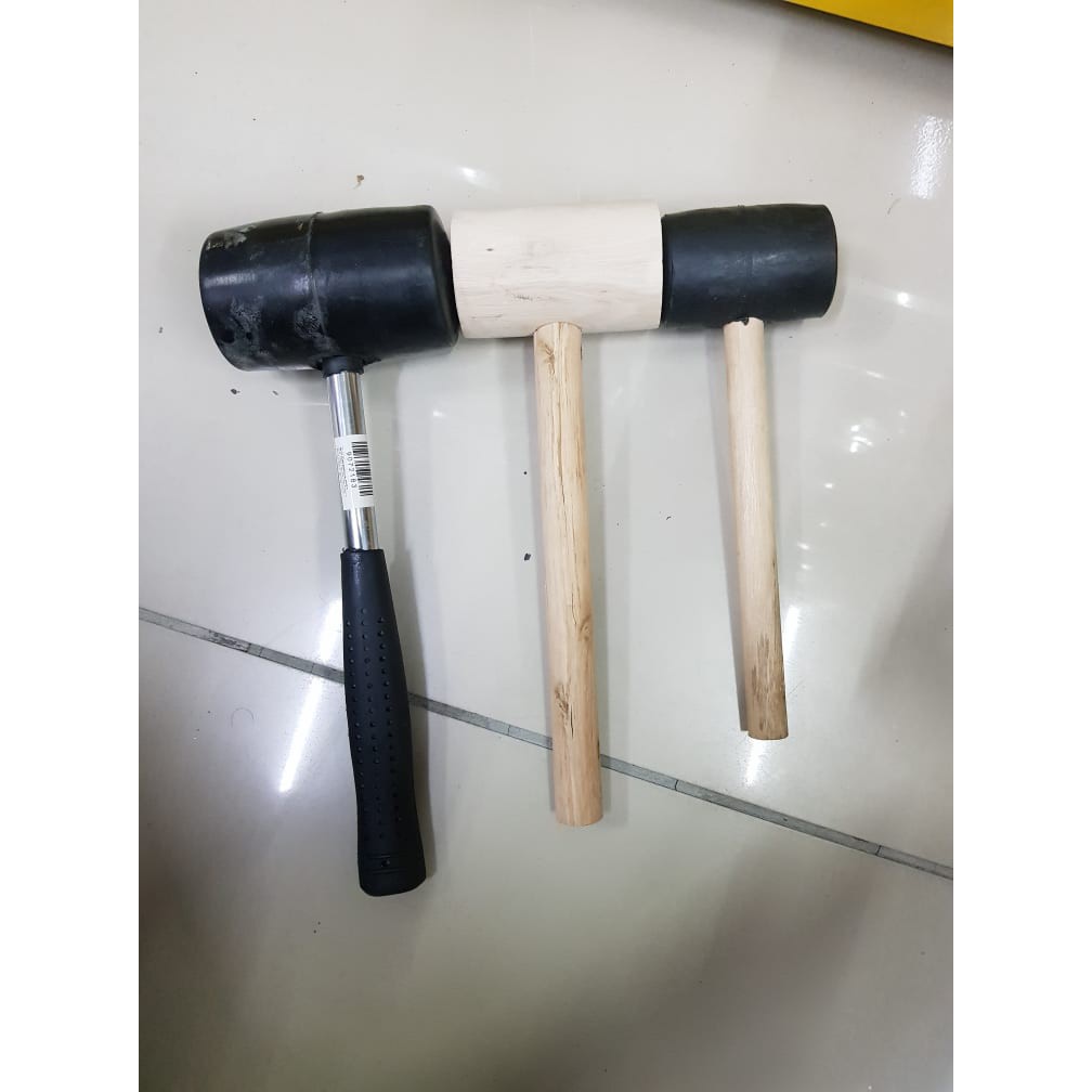 Rubber Mallet Hammer Wood Handle Getah small steel handle megarack ...
