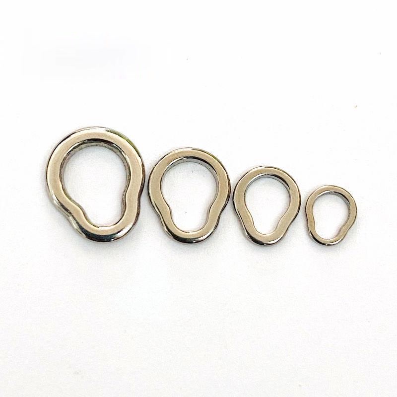 304 Stainless Steel Fishing Gear Pear-Shaped Ring Road Sub-Ring Connector Fishing Gear Double ...