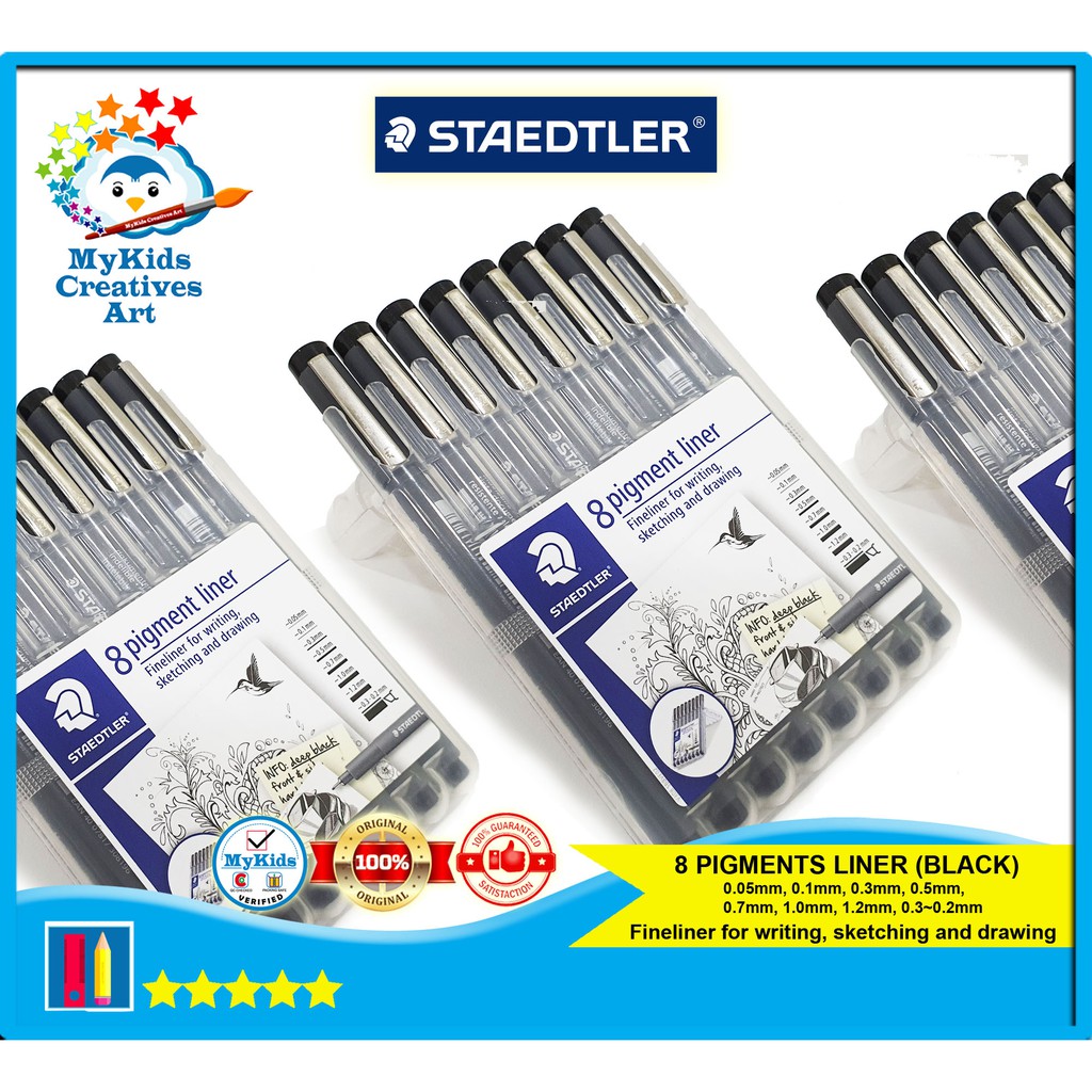 SKETCHING & DRAWING FINELINER BLACK PEN (STAEDTLER, GERMAN) | Shopee ...