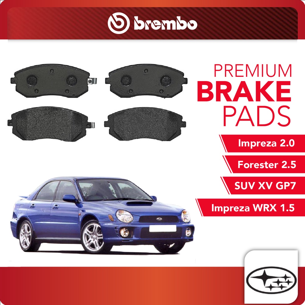 BREMBO Front Pads (1 set) - Compatible with Subaru Impreza'02 2.0, Impreza WRX 1.5, SUV XV GP7 ...