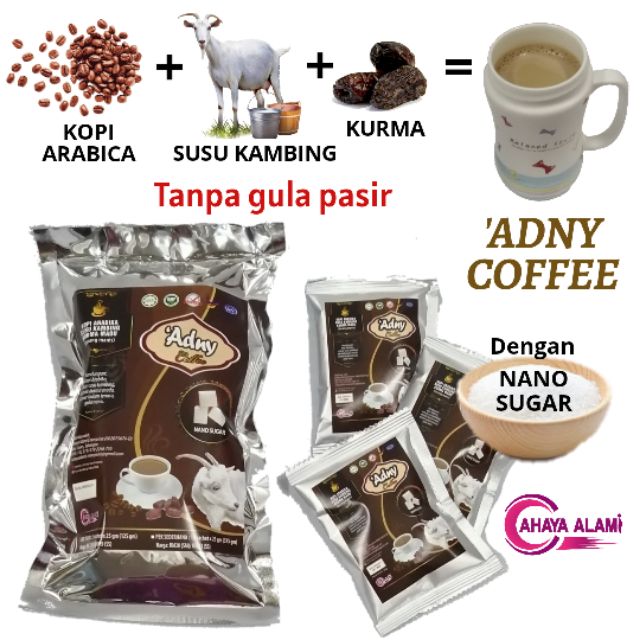 🇲🇾 KOPI Susu Kambing Kurma Madu Produk Muslim Tanpa gula pasir☕ Adny ...