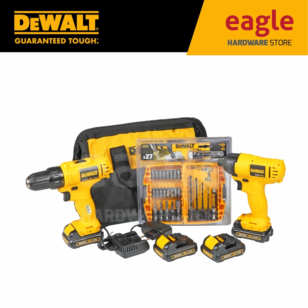 ( Combo 5 ) Dewalt DCD700 + DCF805 + 13" Canvas Bag 10.8V With 4 ...