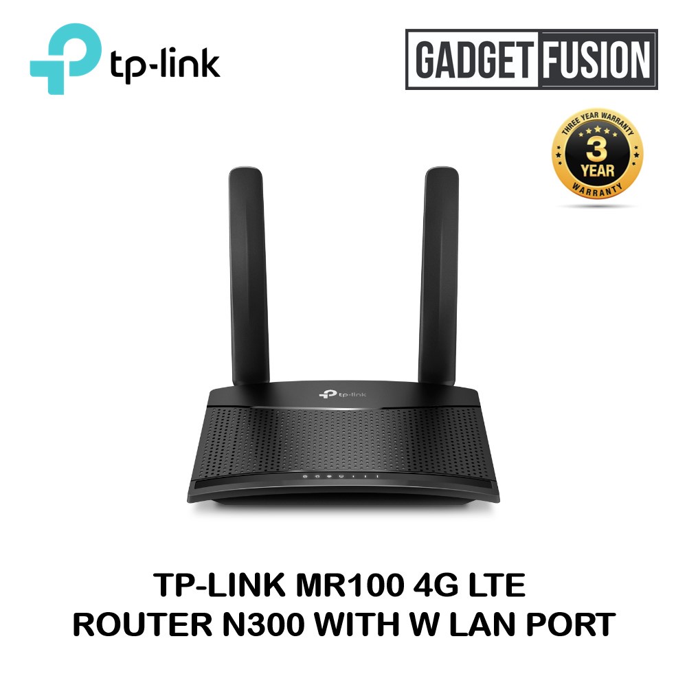 TP-LINK MR100 4G LTE ROUTER N300 WITH W LAN PORT(TL-MR100) | Shopee ...