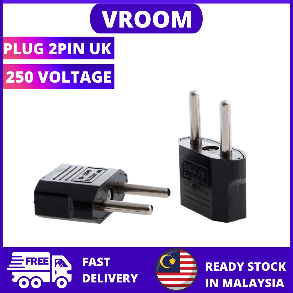 🔥READY STOCK🔥Vroom CB-04 Plug UK 2PIN Converter Plug UK 2 PIN UK Plug ...
