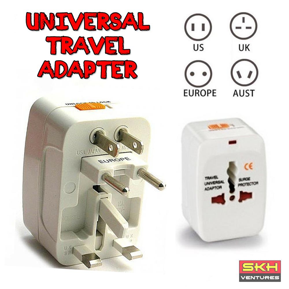 Universal Travel Adapter/International Adapter (UK/US/AUS/EU) | Shopee ...
