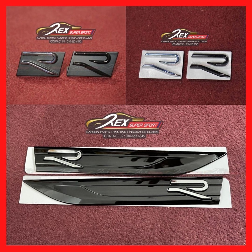 VW Volkswagen New Mk8 R Emblem Logo Badge Front Rear Fender Golf Mk5 ...