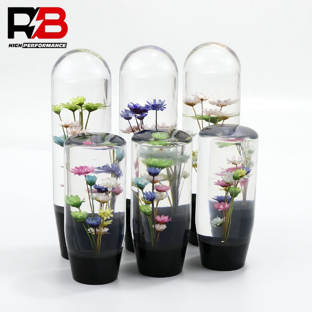 15CM/10CM Racing Multicolor Real Flowers Shift Knob Shift Head for ...