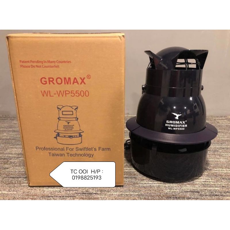 GROMAX HUMIDIFIER WP5500 (SILENT)（半天雾） | Shopee Malaysia