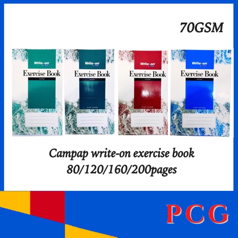 CAMPAP WRITE-ON A4 SIZE EXERCISE BOOK / NOTEBOOK / BUKU NOTA PANJANG ...