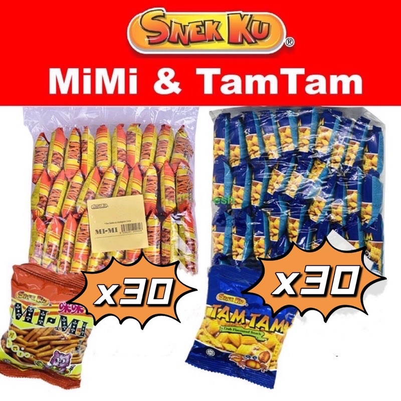 Ready Stock: SNEK KU MIMI / TAM TAM (18gx30packs) Malaysian Childhood ...
