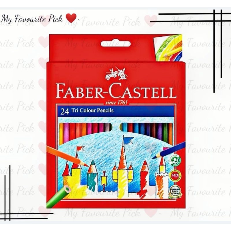 Faber Castell Tri Color Pencil 24 colours | Shopee Malaysia