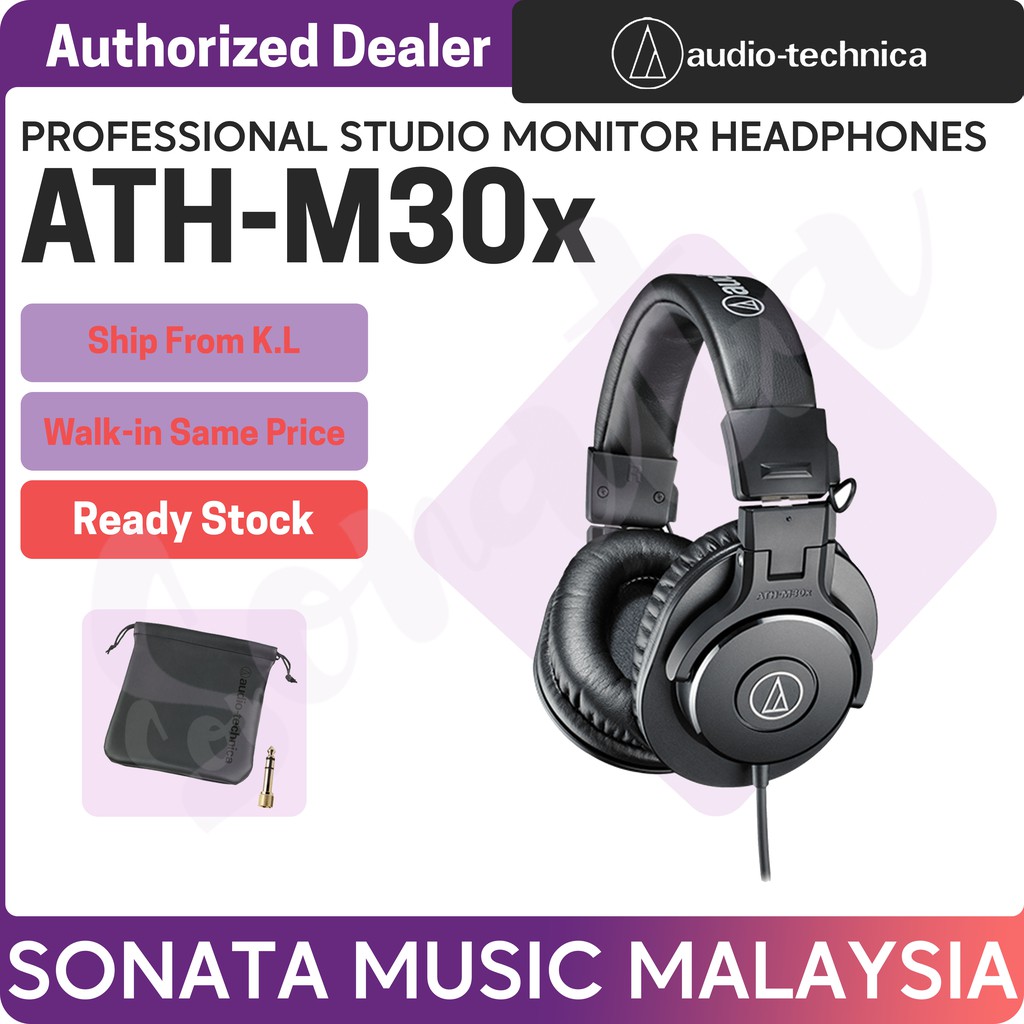Audio Technica ATH-M30x Professional Monitor Headphone ( ATH M30x ...