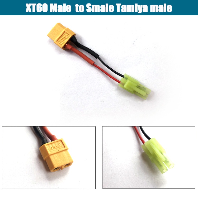 XT60 EC5 EC3 T Deans 4.0mm 3.5MM JST SM Tamiya Plug Female to Male Adapter Connectors 10 12 14 ...
