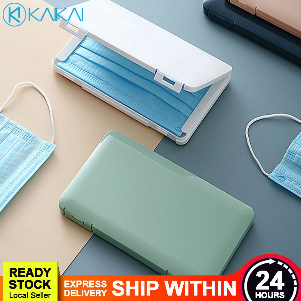🔥 PROMO 🔥 Face Mask Storage Box Portable Masks Holder Container ...