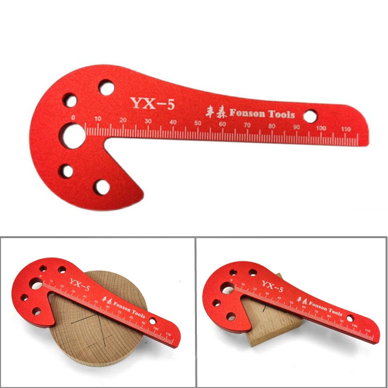 Aluminum Alloy Woodworking Center Scriber Round Bar Square Wood Center ...