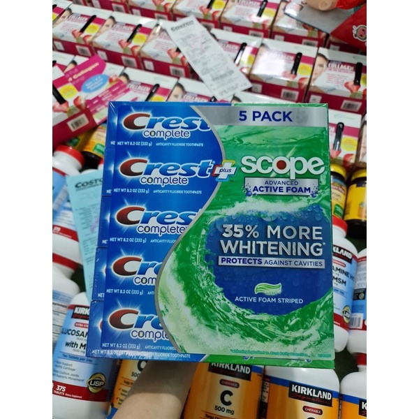 [Genuine American] Crest Complete Scope Toothpaste Set 232g | Shopee ...