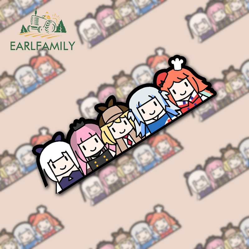 EARLFAMILY 13cm x 8.9cm Gura Hololive Car Stickers Waterproof Cute ...