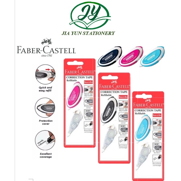 Faber-Castell Correction Tape Refillable 5mm x 6m | Shopee Malaysia