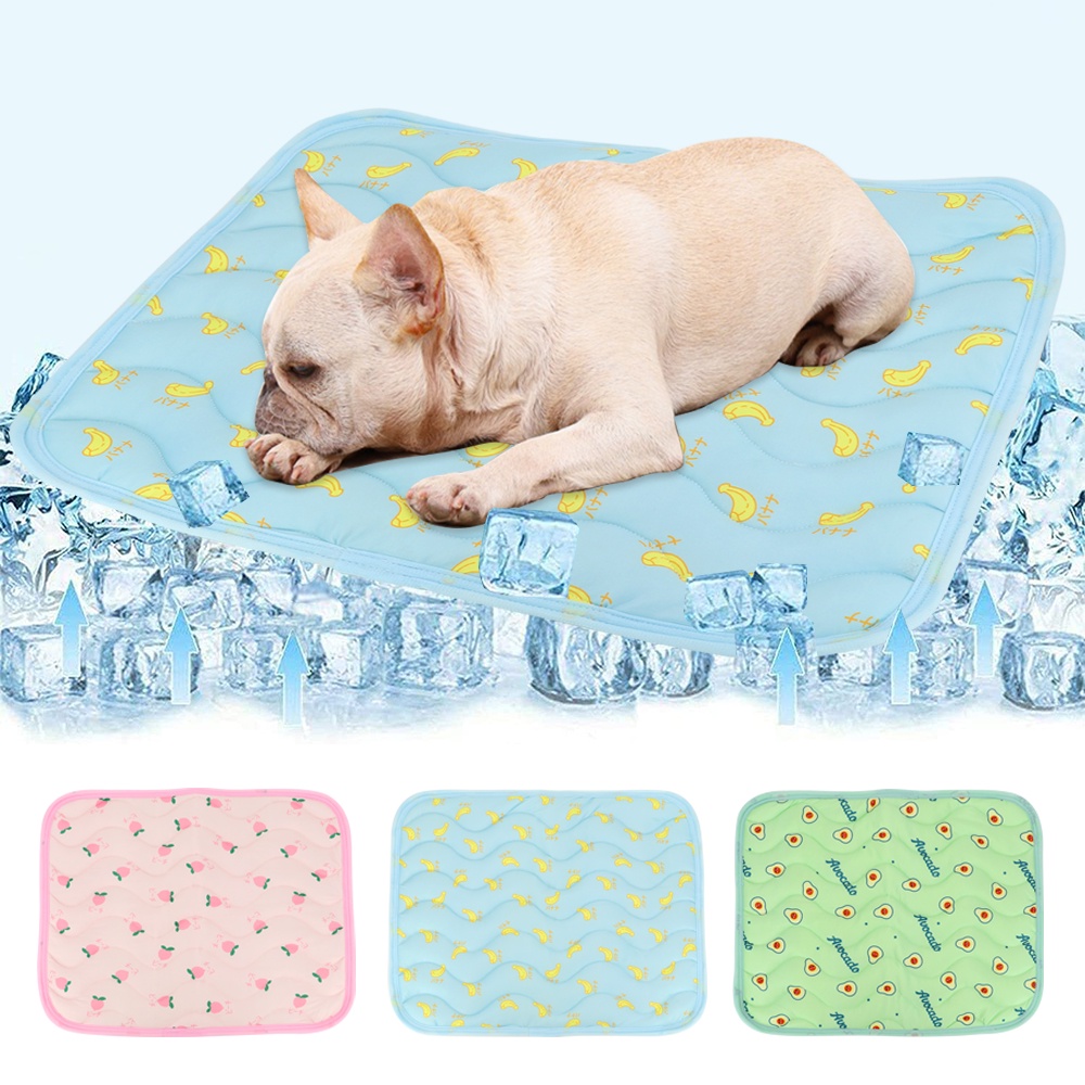 Cool Dog Mat Cooling Summer Pet Ice Pad Mats Washable Dogs Sleeping Bed ...