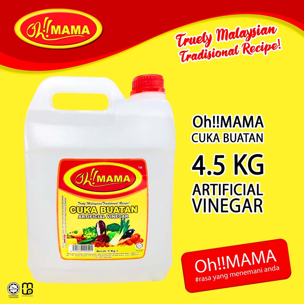 OhMAMA Cuka | Vinegar | Berat 4.5kg | HALAL Product | Shopee Malaysia