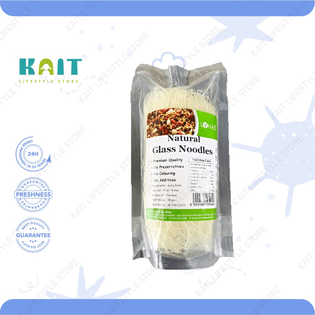 LOHAS Natural Glass Noodle/Mung Bean Vermicelli 80g | Shopee Malaysia