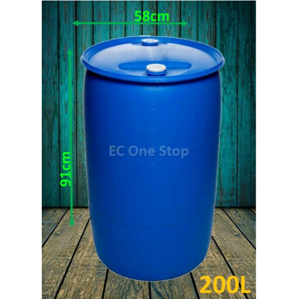 200L Tong Biru Drum Biru Plastik / Blue Plastic Drum | Shopee Malaysia